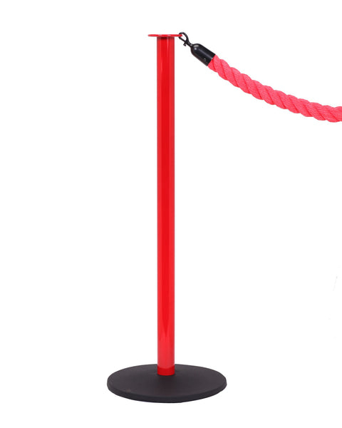 Elegance Flat Top Premium Safety Utility Stanchion Post & Rope Barrier ...