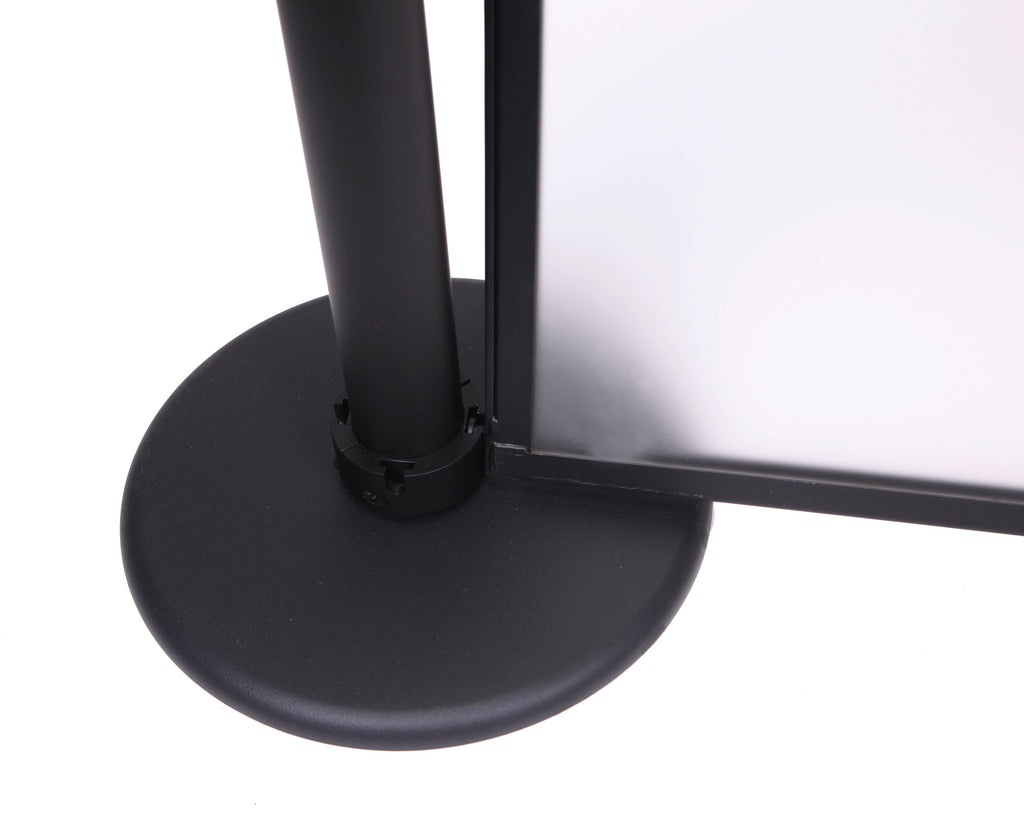 4' Post and Panel Black Aluminum Frame Walls w/ Acrylic Inserts ...