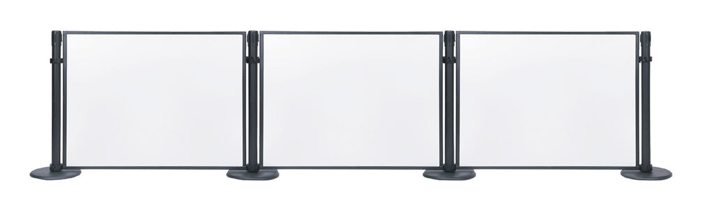 4' Post and Panel Black Aluminum Frame Walls w/ Acrylic Inserts ...