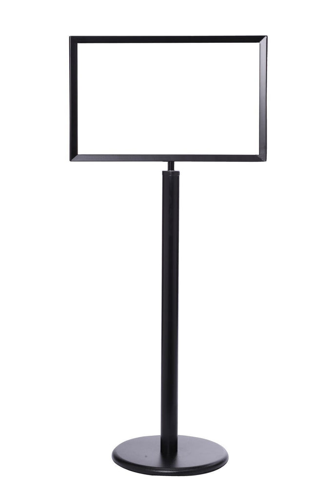 Heavy-Duty Pedestal Sign Stand w Horizontal Poster Display Frame ...