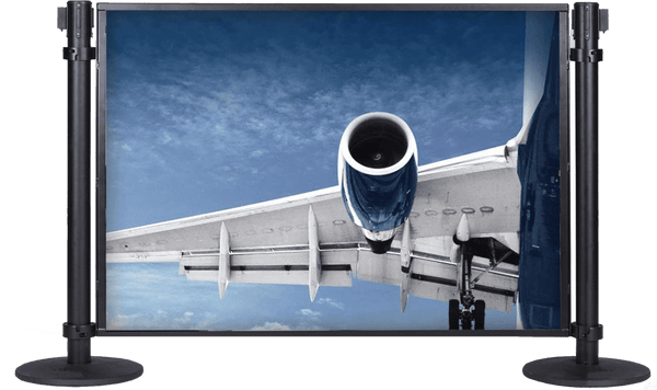 4' Post and Panel Black Aluminum Frame Walls for Graphic Inserts ...