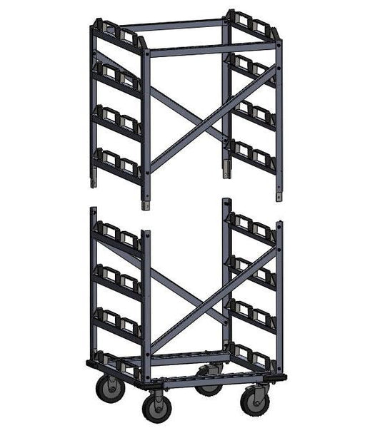 Portable Retractable Belt Barrier Stanchion Post Storage Cart ...